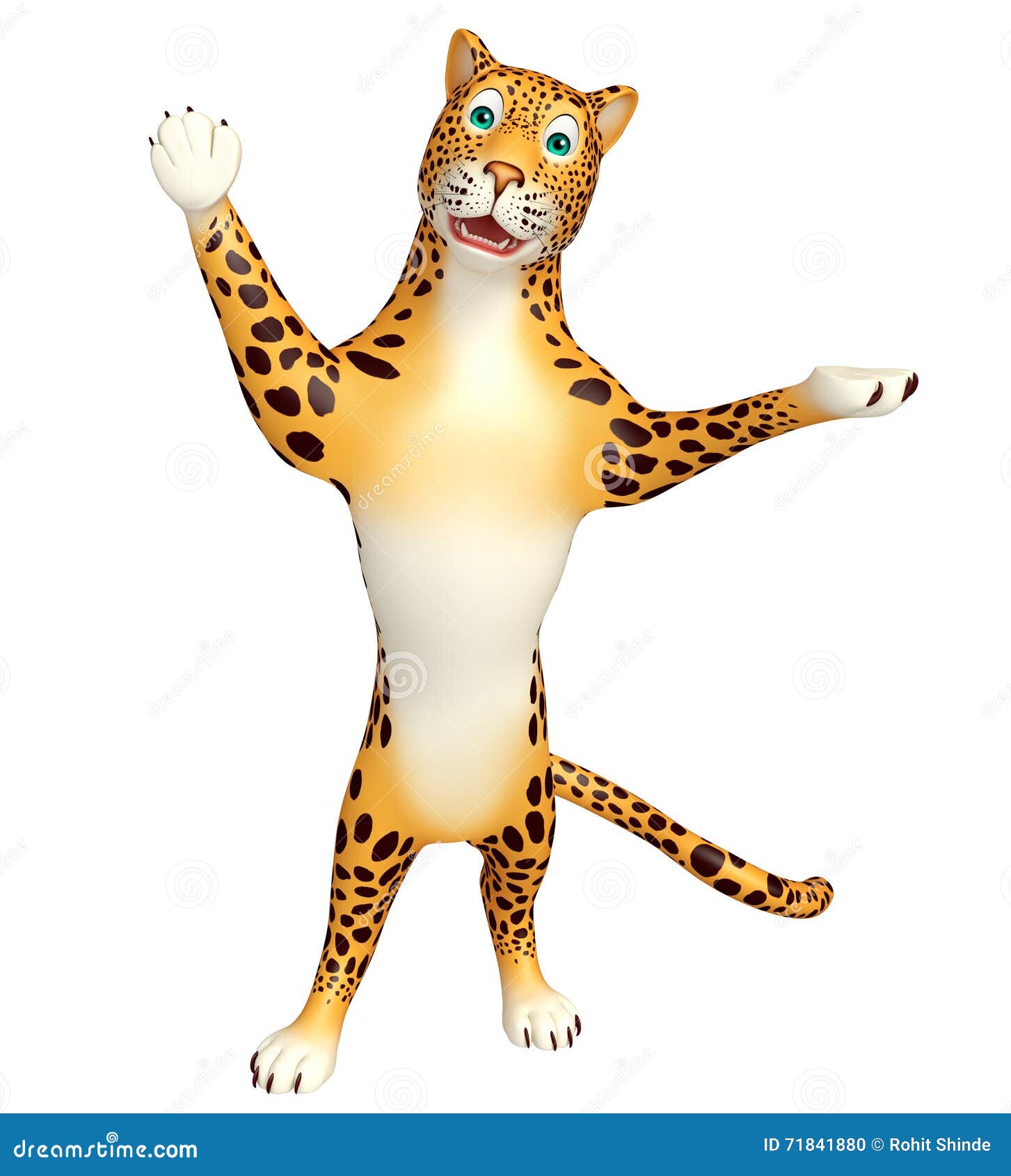 Funny Leopard Cartoon Character Stock Illustration - Illustration of ...