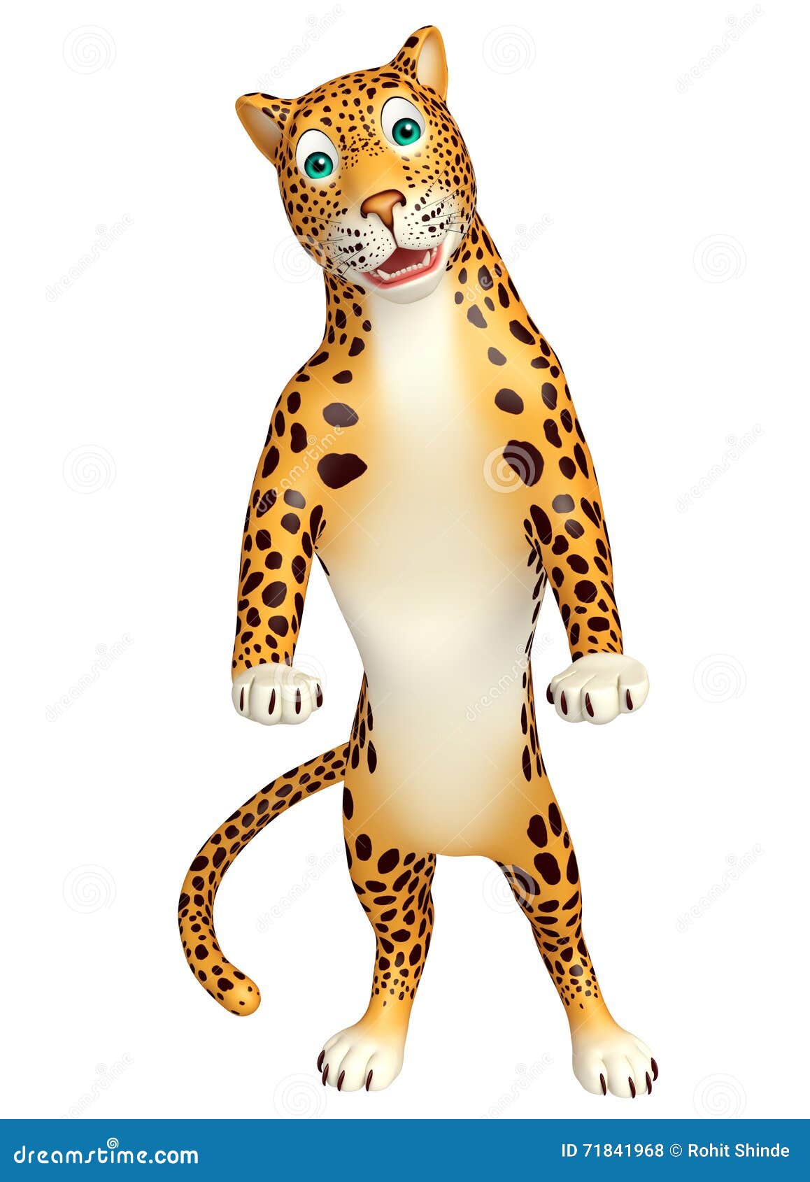 Funny Leopard Cartoon Character Stock Illustration - Illustration of ...