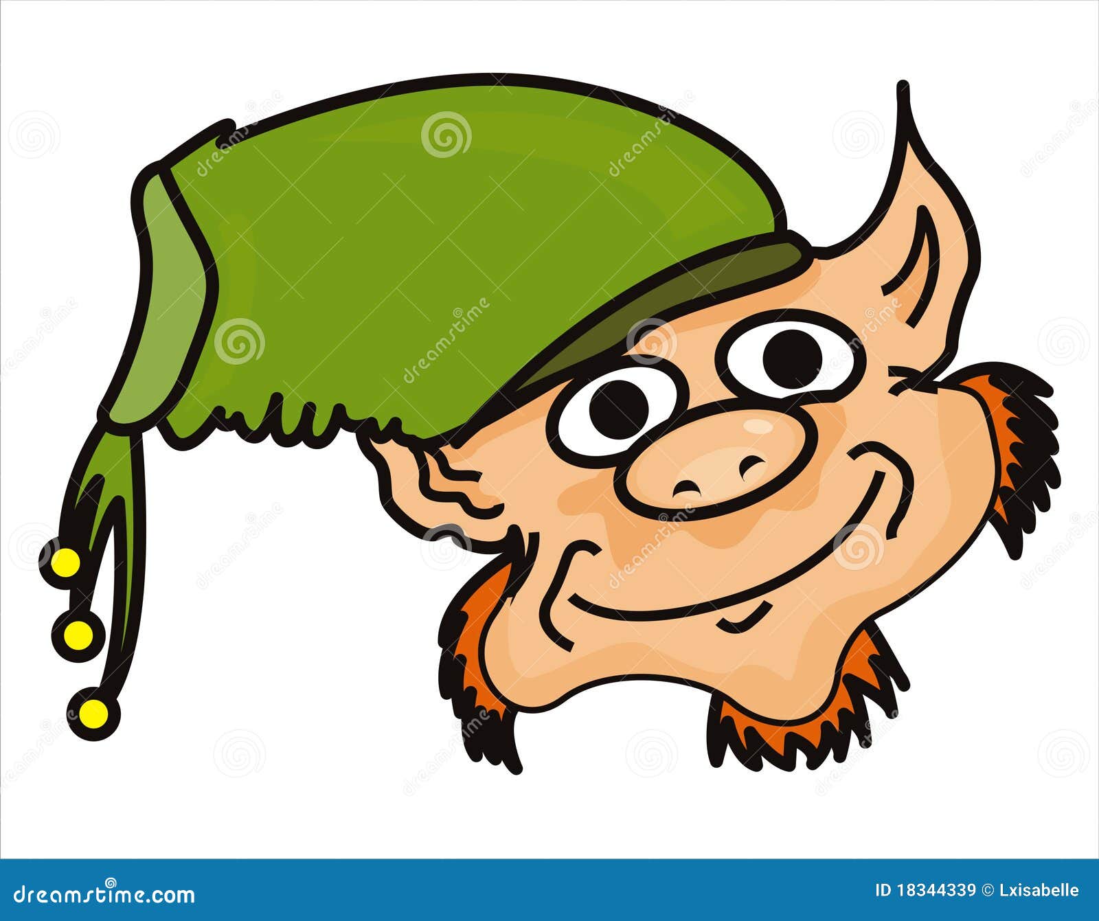 Leprechaun Face Icon. Saint Patricks Day Logo. Hand Drawn Black Vector ...