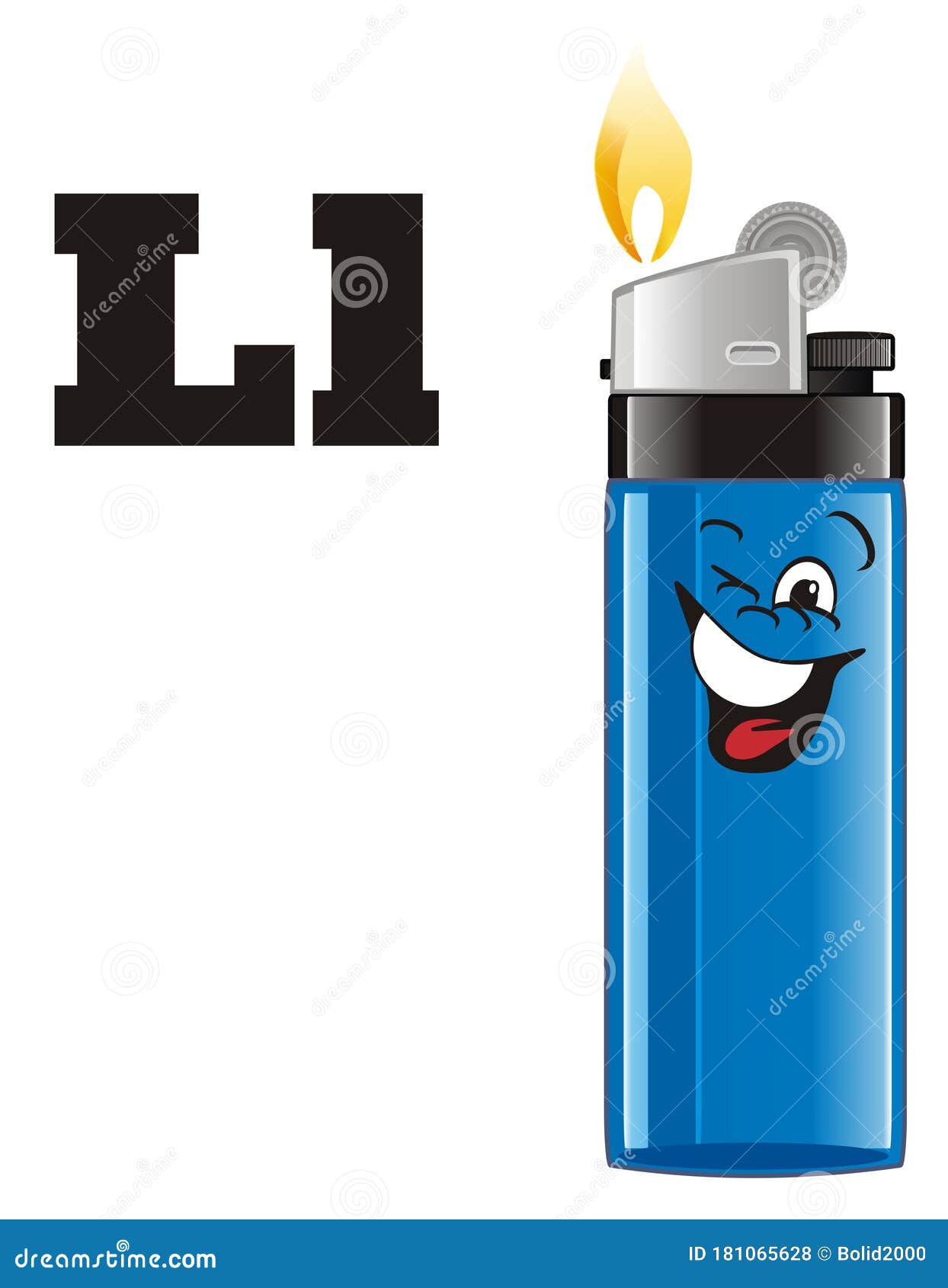 Funny lighter and abc stock illustration. Illustration of health ...