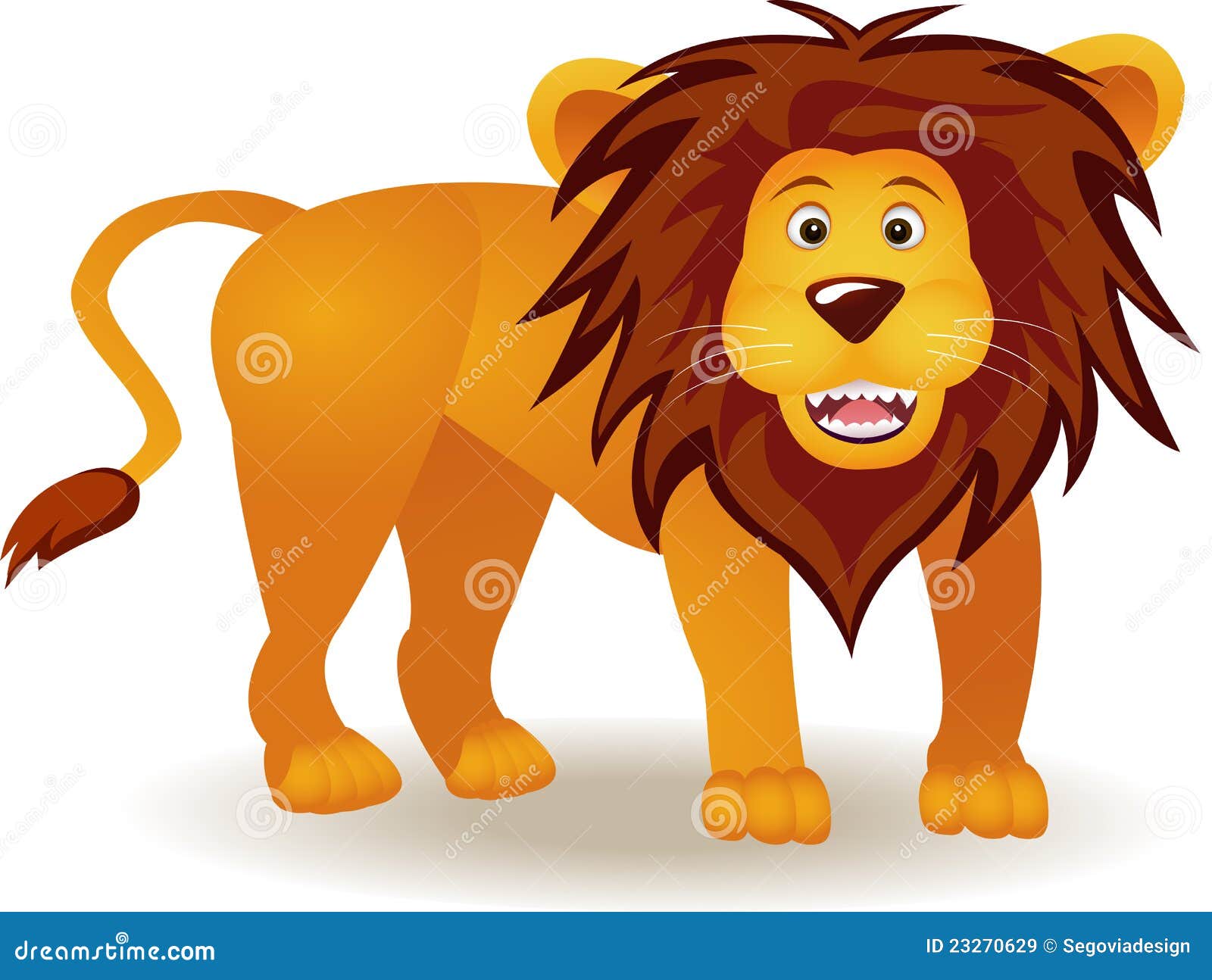 Funny Lion Vector Illustration | CartoonDealer.com #20505520