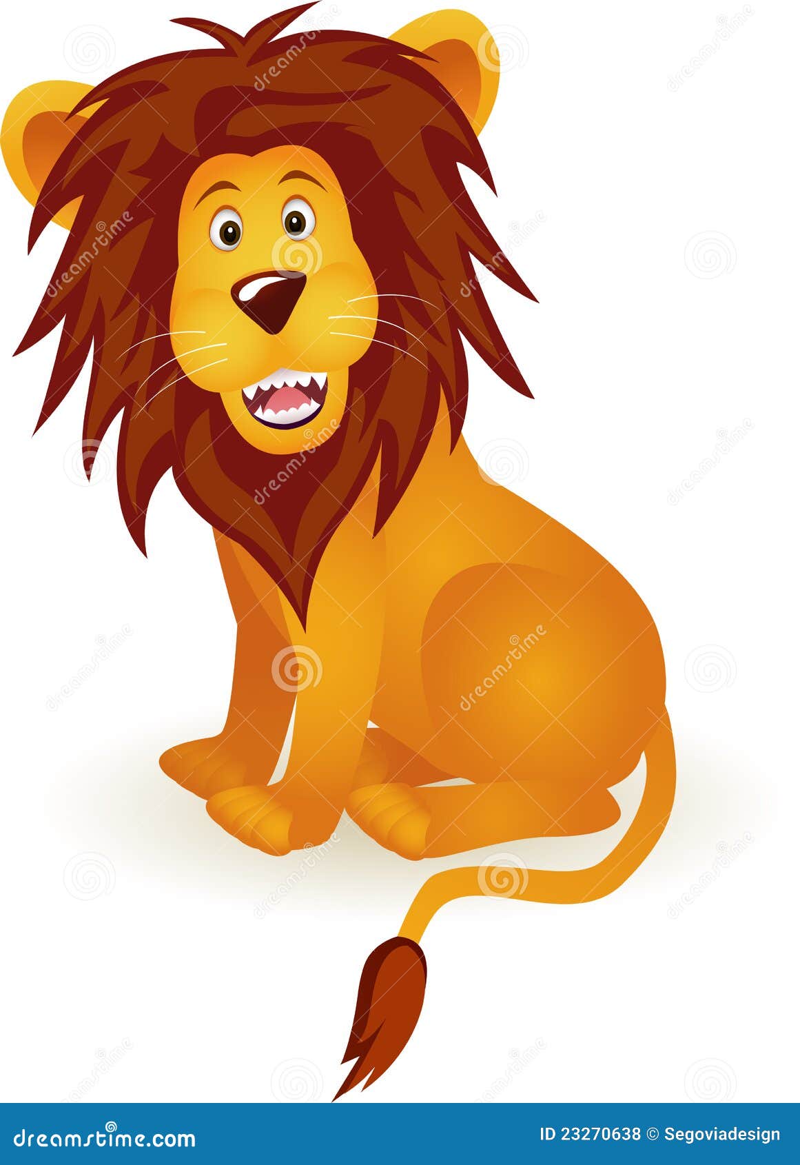 Funny Lion Sitting In A Circus Arena Vector Coloring Book Page ...