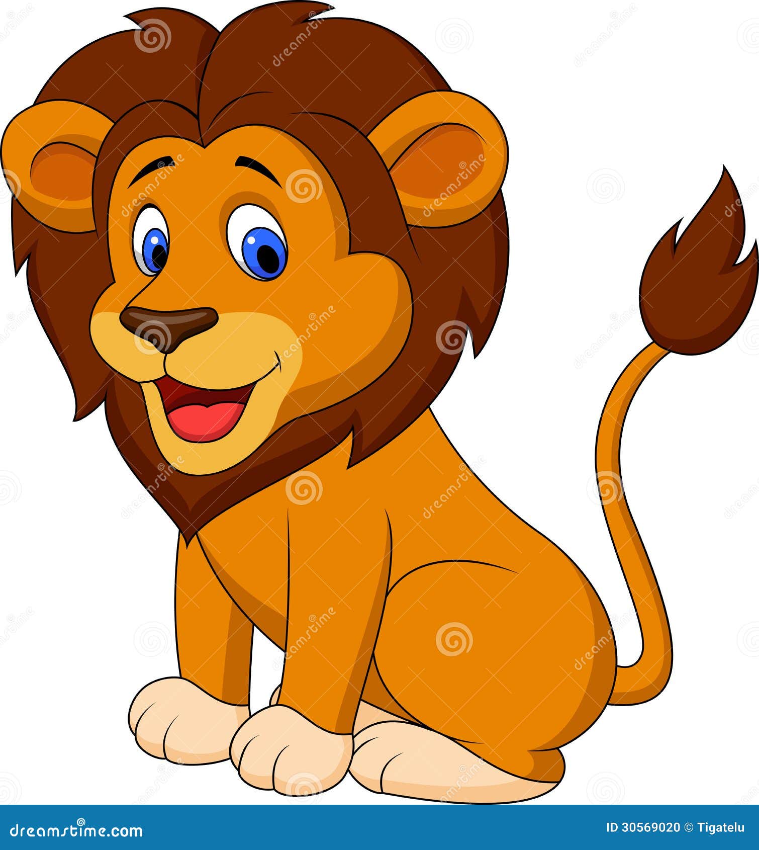Funny lion cartoon stock vector. Illustration of design - 30569020