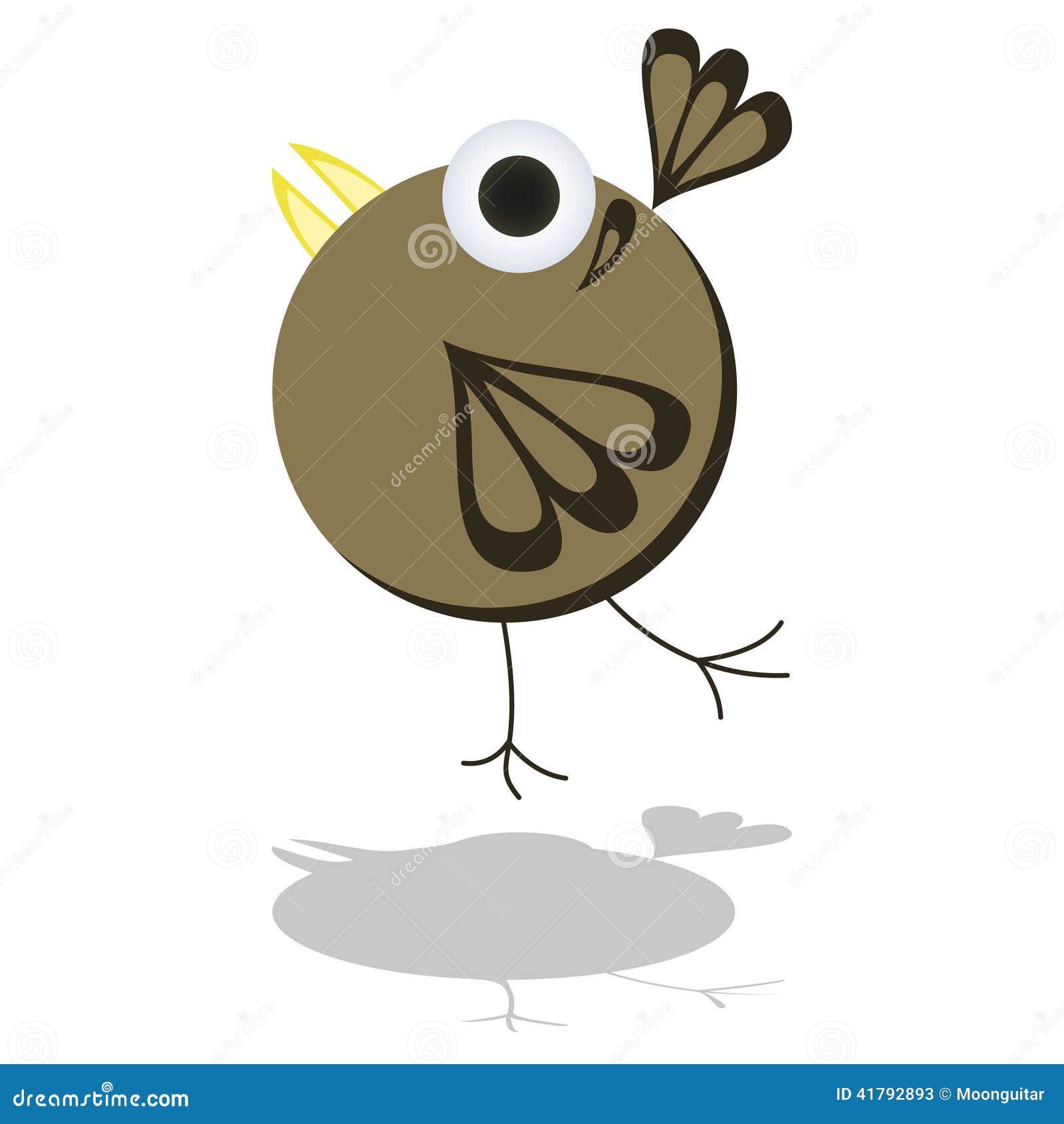 Funny Little Cartoon Bird Vector Stock Vector - Illustration of candid ...