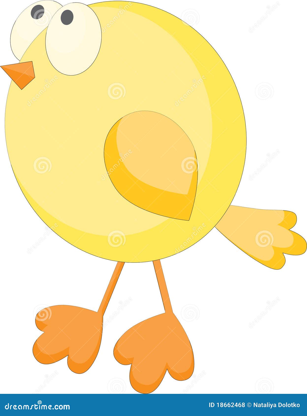 Funny little chick stock vector. Illustration of coloring - 18662468