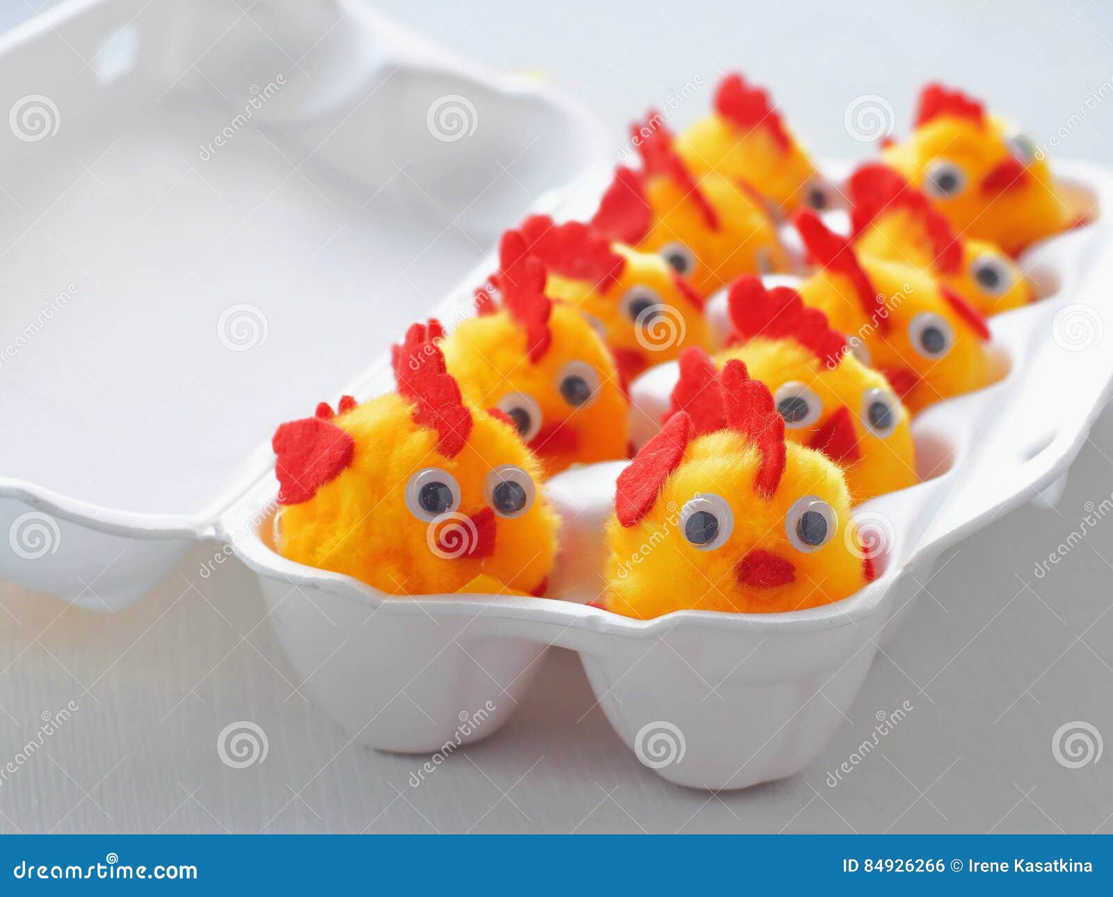 Funny Little Chickens As Easter Decoration. Abundance of Easter Chicks ...