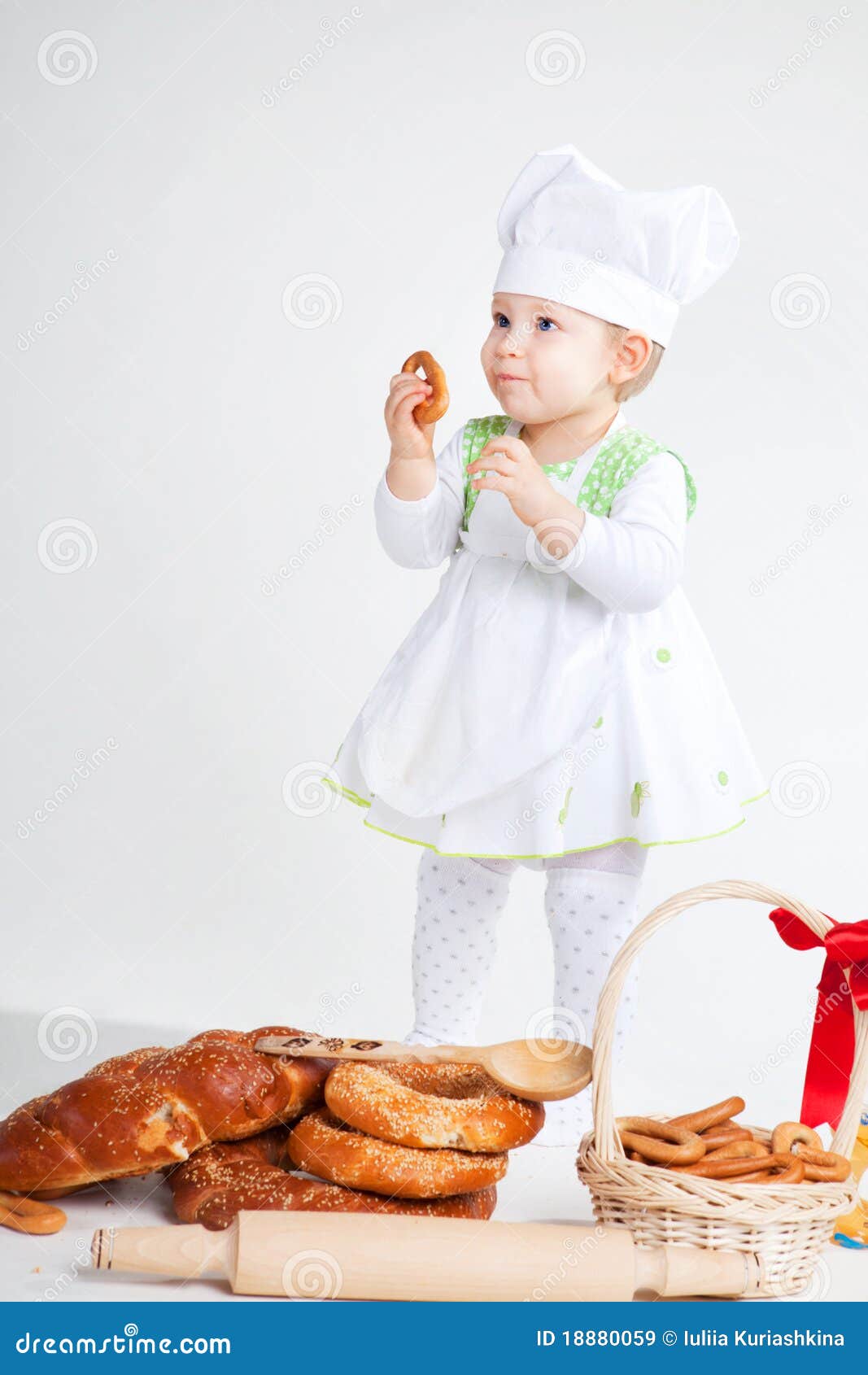 Funny little cook stock image. Image of loaf, small, kitchen - 18880059