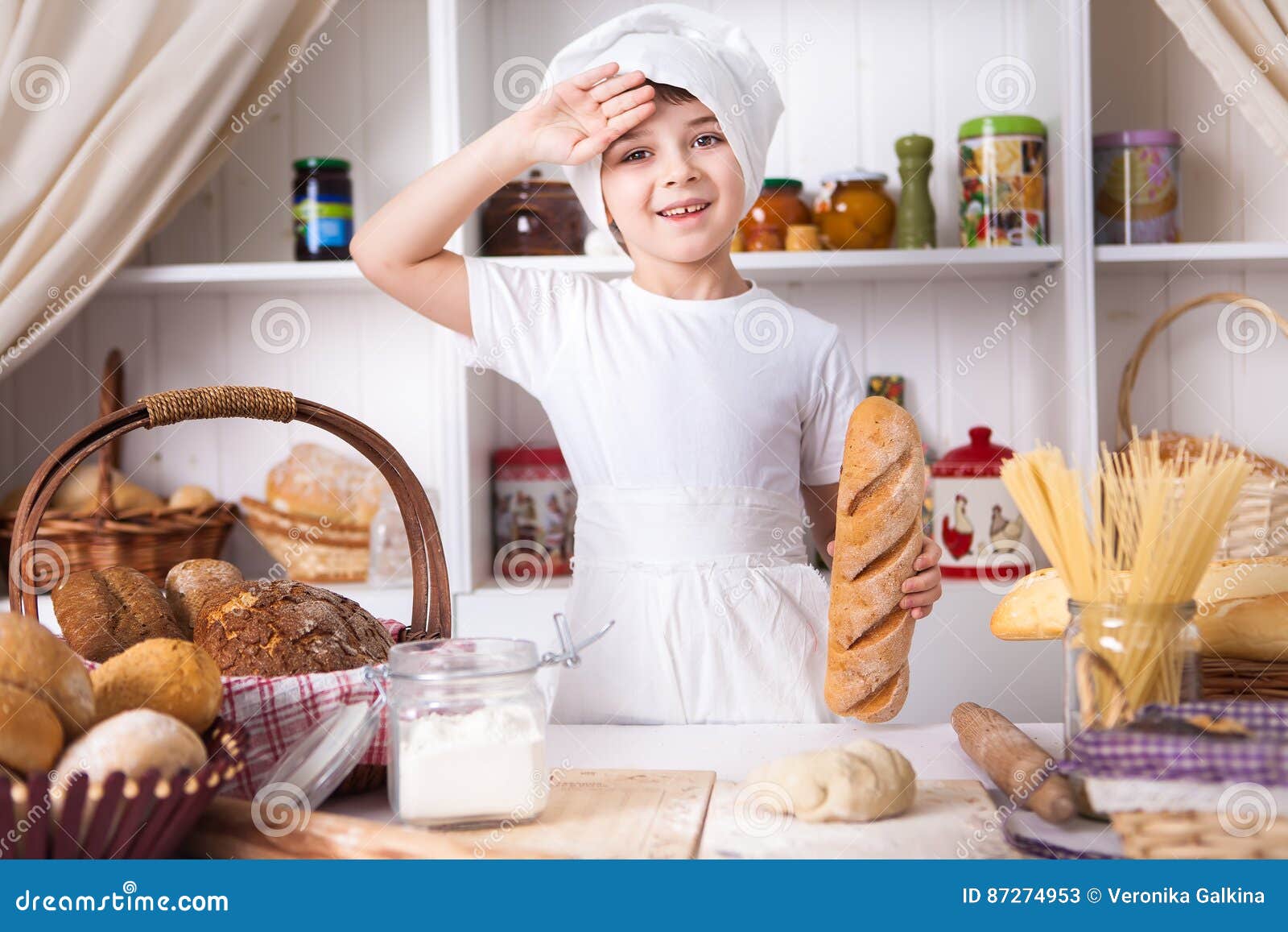 Funny little cook stock image. Image of portrait, funny - 87274953