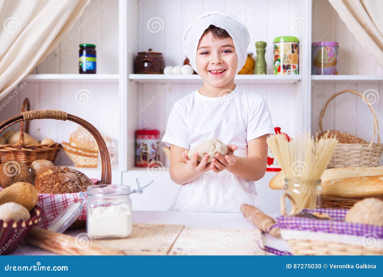 Funny little cook stock photo. Image of caucasian, people - 87275030