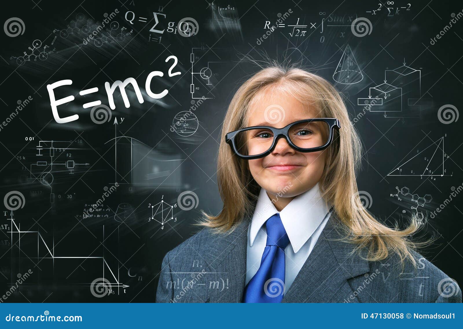 Funny Little Girl-scientist Stock Photo - Image of beautiful, innocence ...