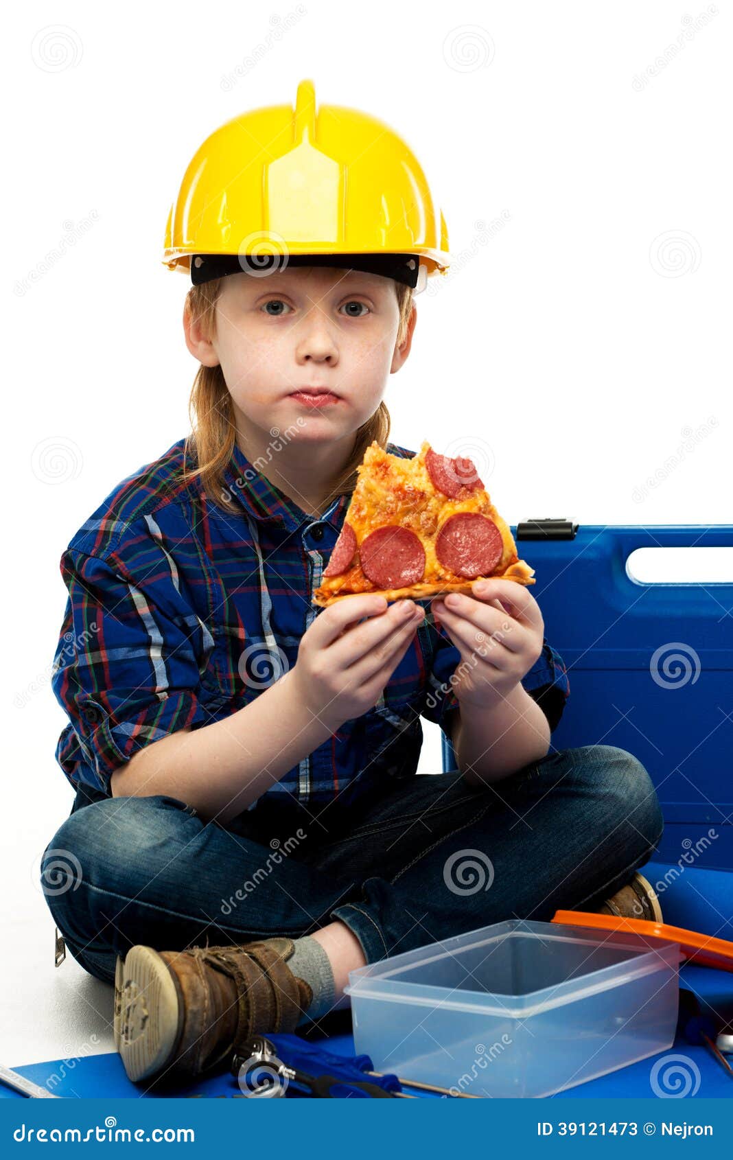 Funny little mechanic boy stock image. Image of play - 39121473