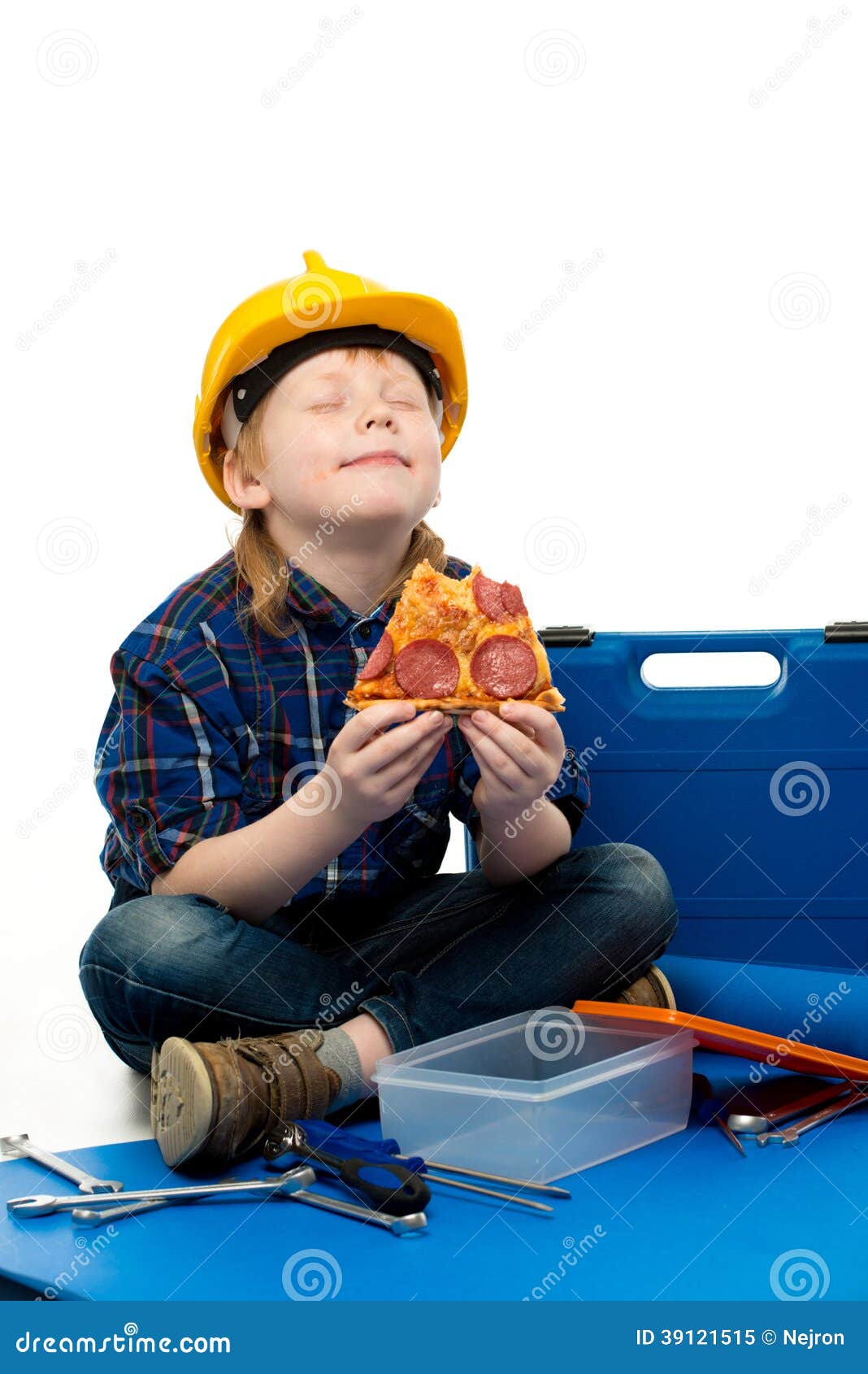 Funny little mechanic boy stock image. Image of food - 39121515