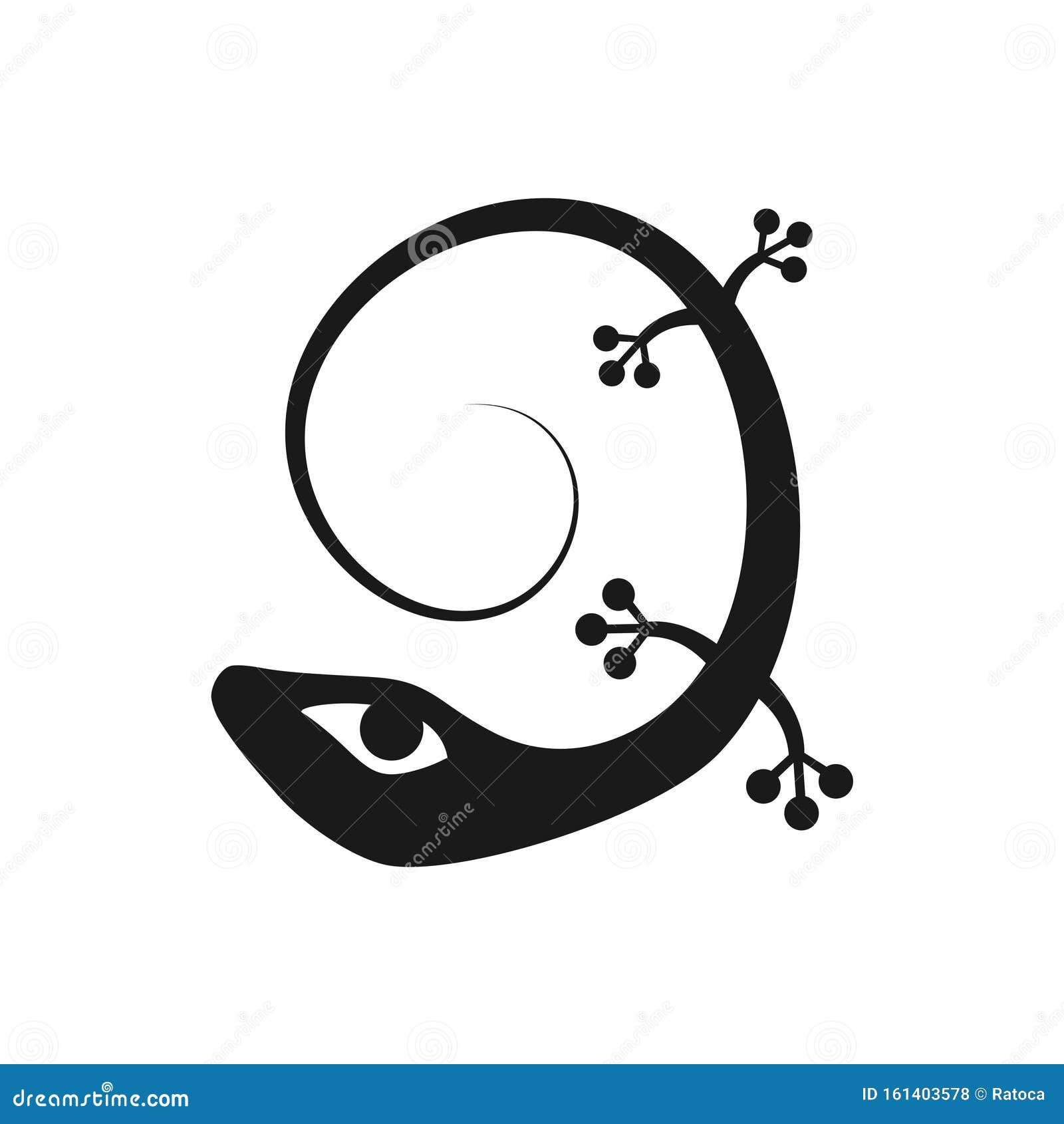 Funny lizard draw stock vector. Illustration of jungle - 161403578