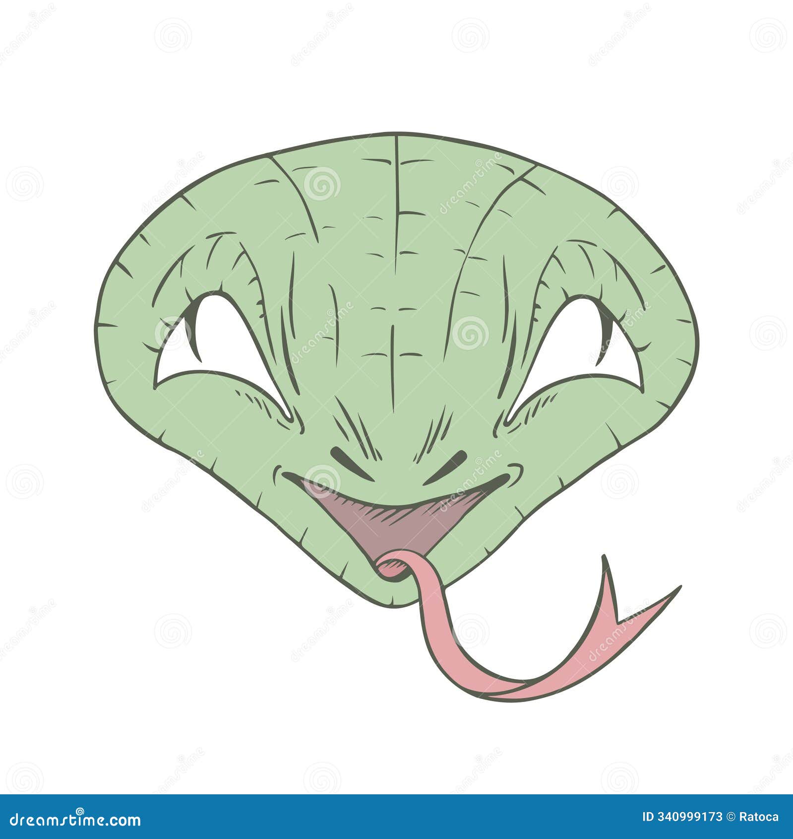 Funny lizard draw stock illustration. Illustration of reptile - 340999173