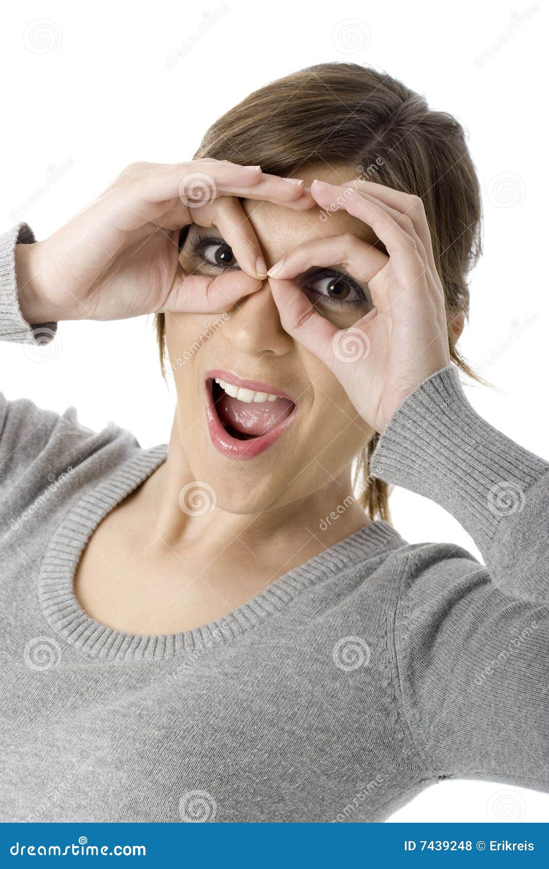 Funny look stock photo. Image of model, brunette, caucasian - 7439248