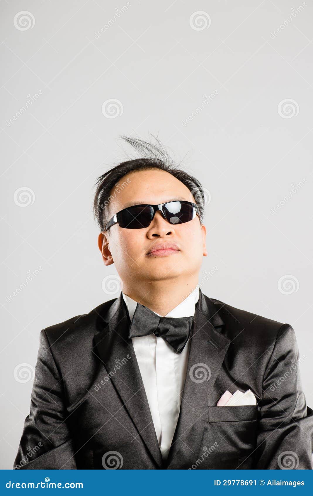 Funny Man Portrait Real People High Definition Grey Background Stock ...