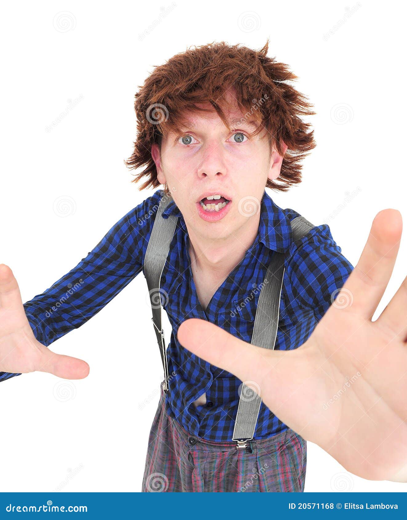 Funny Looking Man Reaching To Grab the Camera Stock Photo - Image of ...