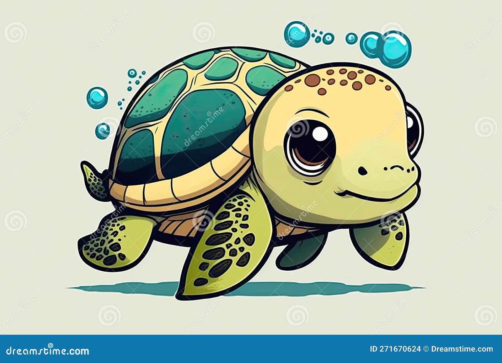 Funny looking sea turtle stock illustration. Illustration of blue ...