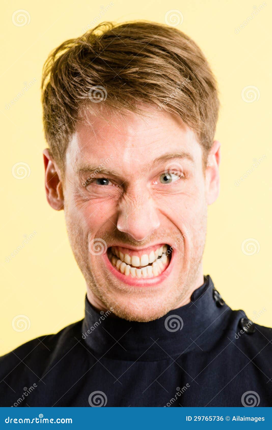 Funny Man Portrait Real People High Definition Yellow Background Stock ...