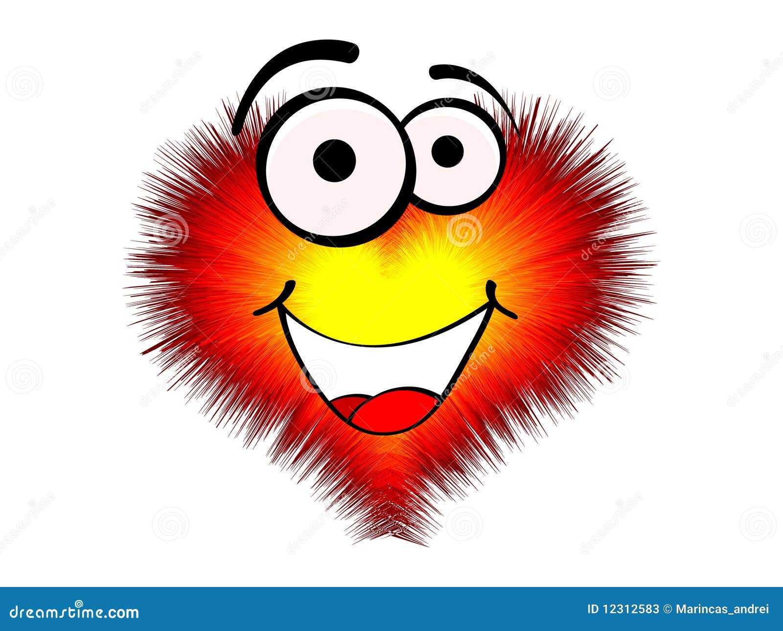 Funny love heart stock vector. Illustration of friendship - 12312583