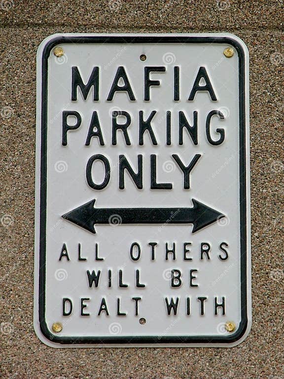 Funny mafia warning sign stock image. Image of italian - 11303239