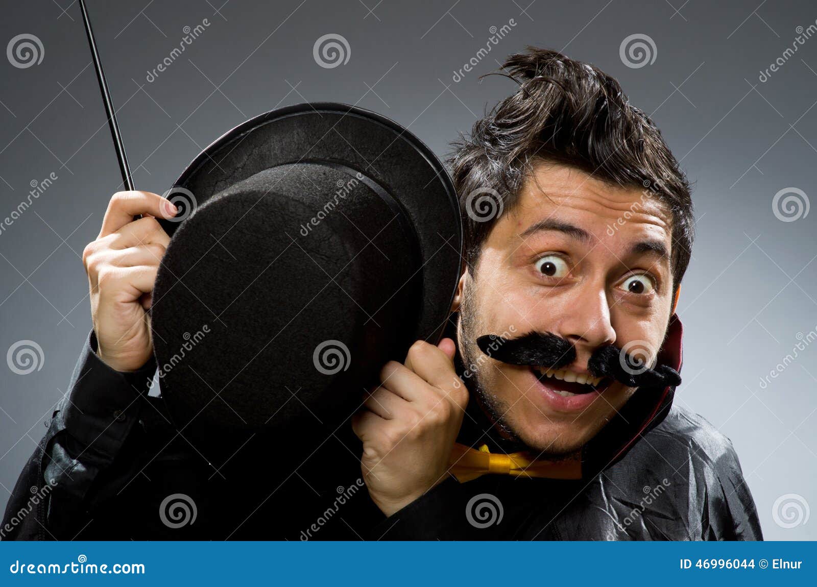 Funny Magician Man with Wand Stock Photo - Image of glove, adult: 46996044