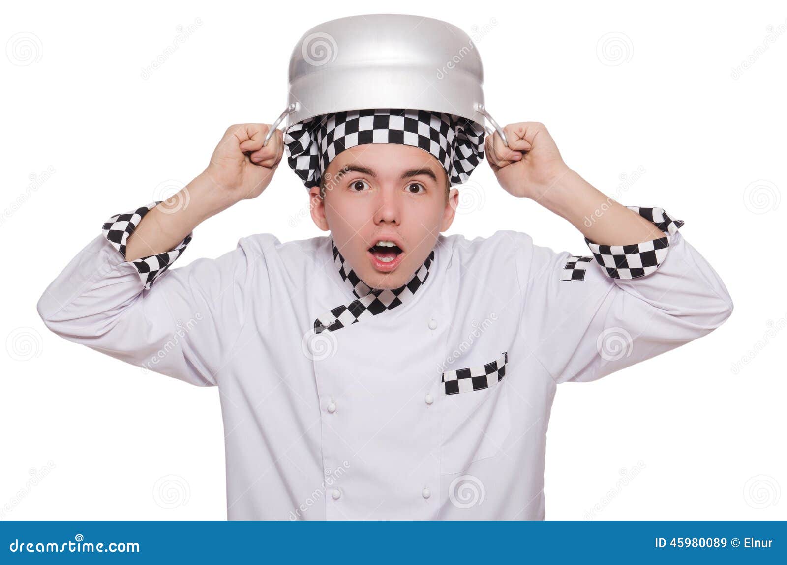 Funny male cook isolated stock image. Image of cheerful - 45980089