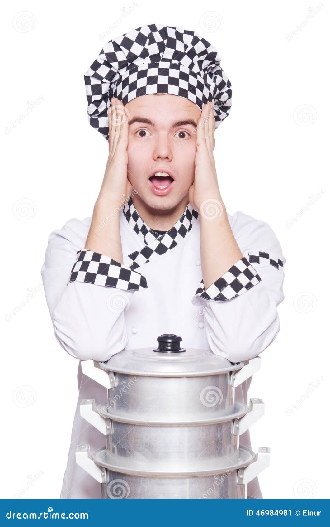 Funny male cook isolated stock image. Image of meal, funny - 46984981