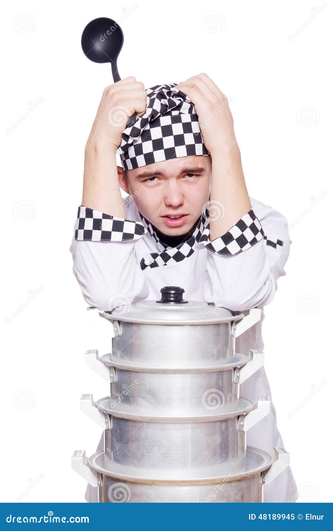 Funny male cook isolated stock image. Image of handsome - 48189945