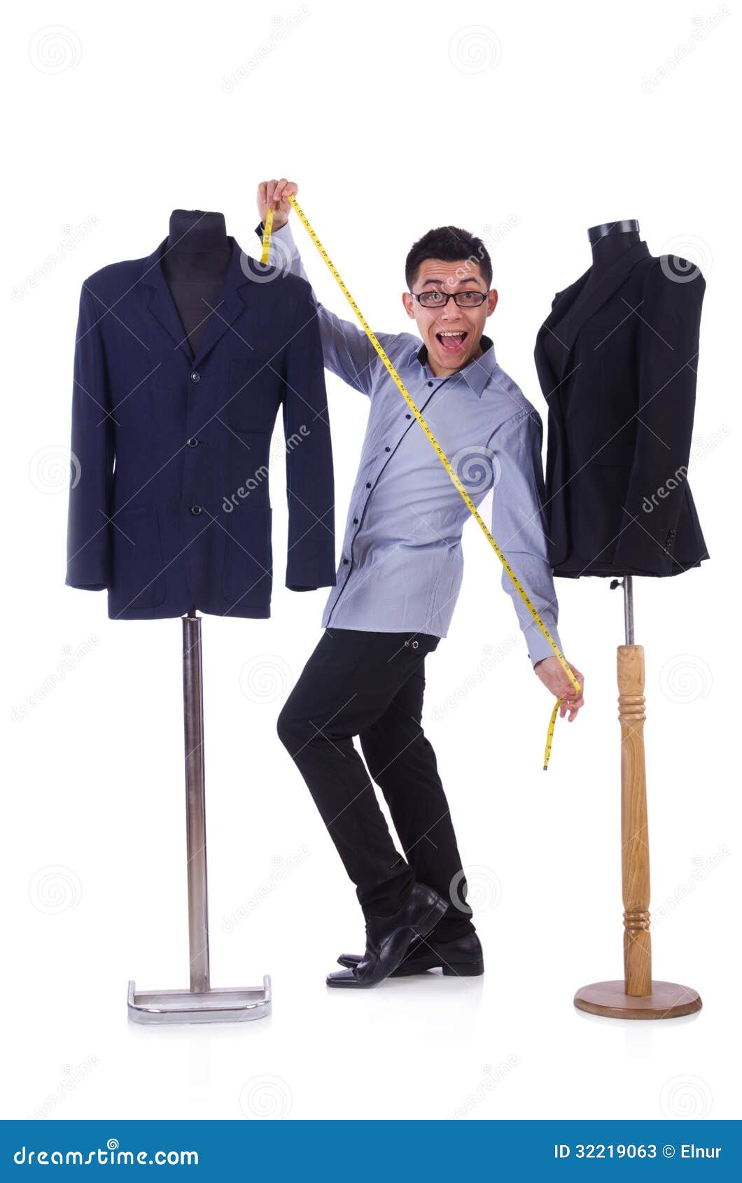 Funny male tailor stock image. Image of lady, male, fabric - 32219063