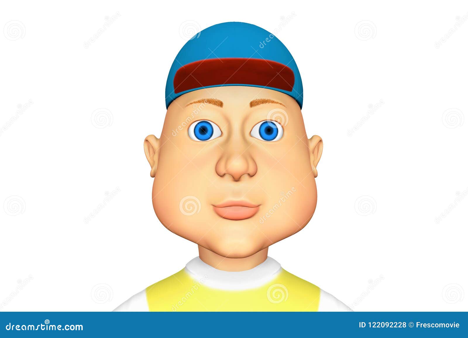 Smiling comic man stock illustration. Illustration of heavy - 122092228