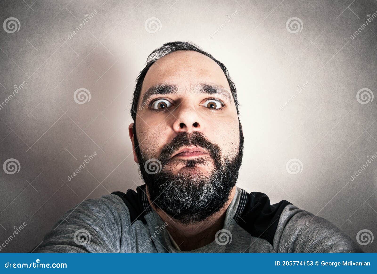 Funny man with the beard stock image. Image of caucasian - 205774153