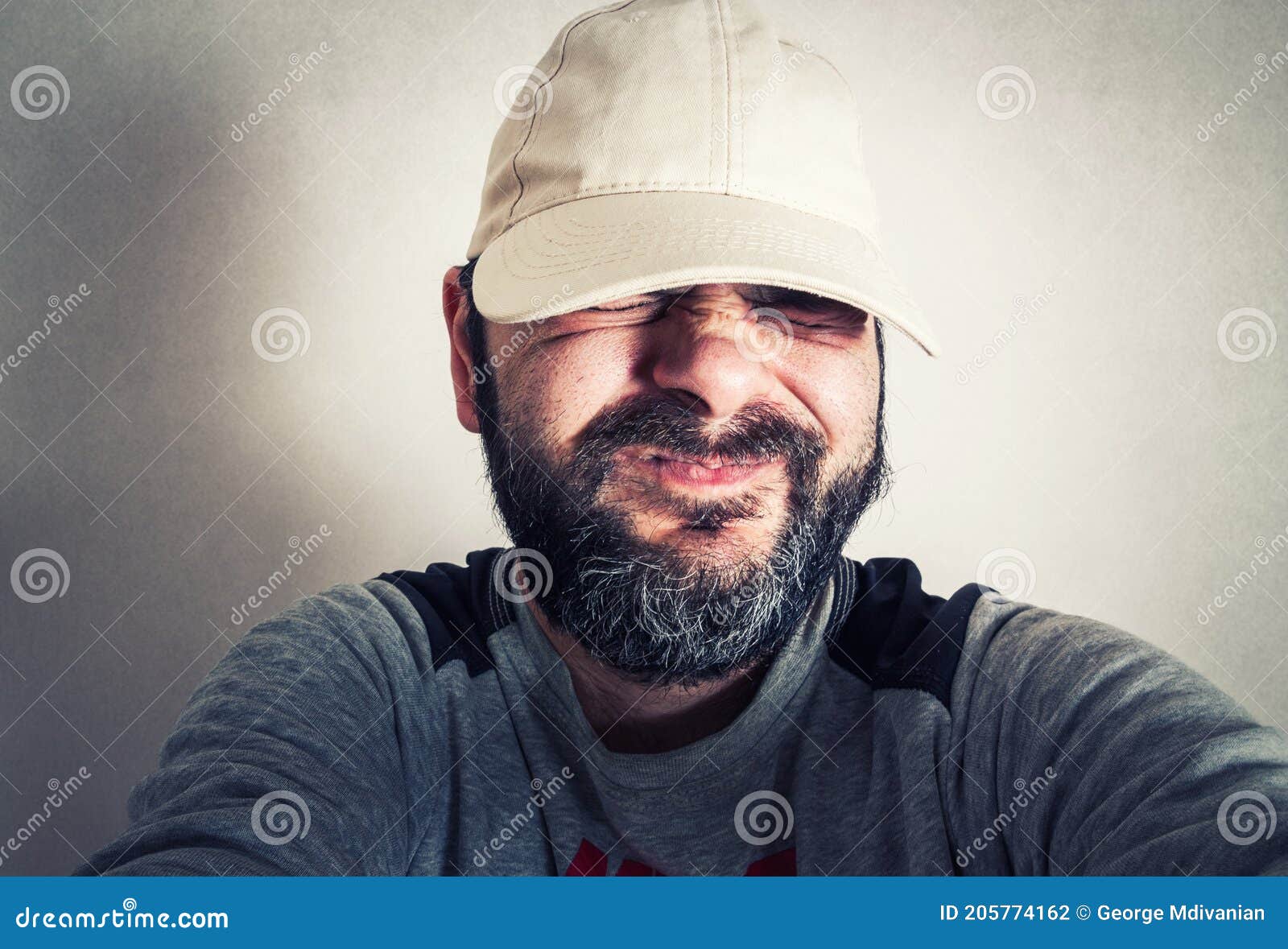 Funny man with the beard stock photo. Image of beautiful - 205774162