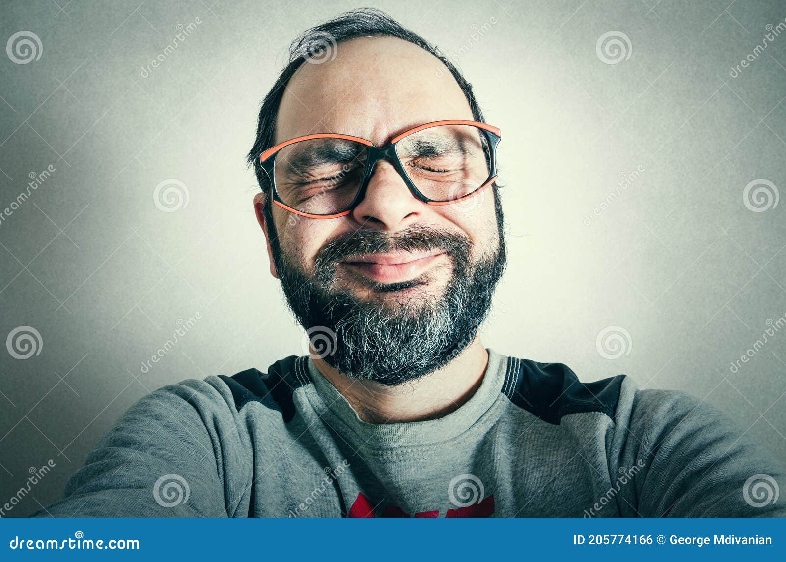 Funny man with the beard stock photo. Image of humor - 205774166