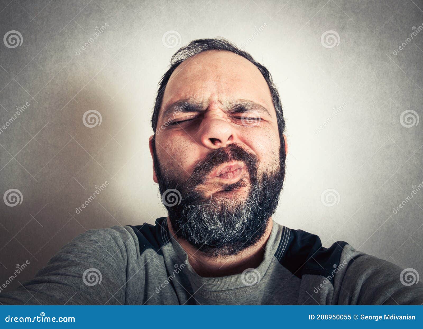 Funny man with the beard stock image. Image of face - 208950055