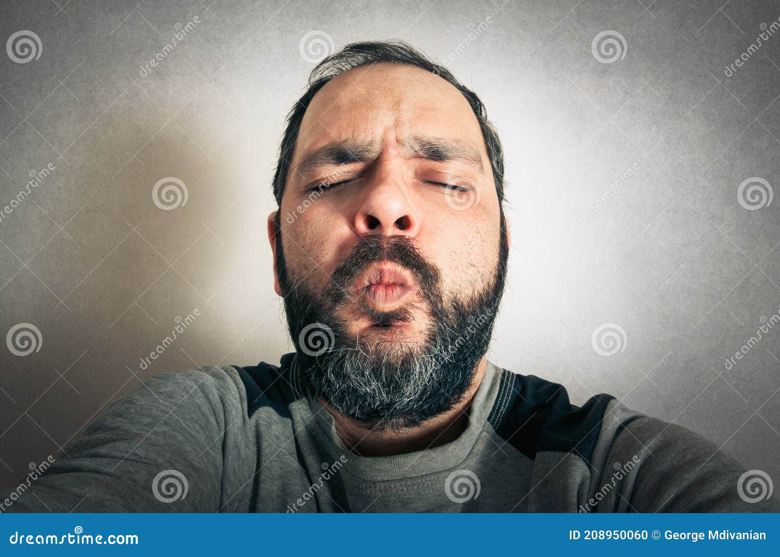 Funny man with the beard stock photo. Image of face - 208950060