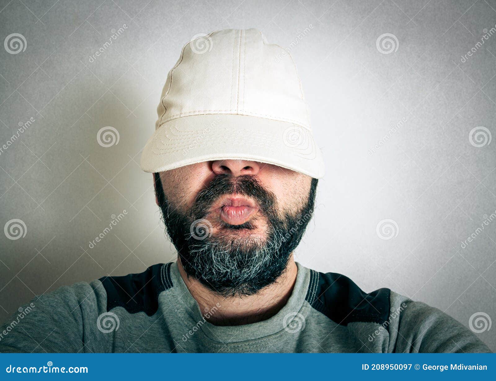 Funny man with the beard stock image. Image of handsome - 208950097