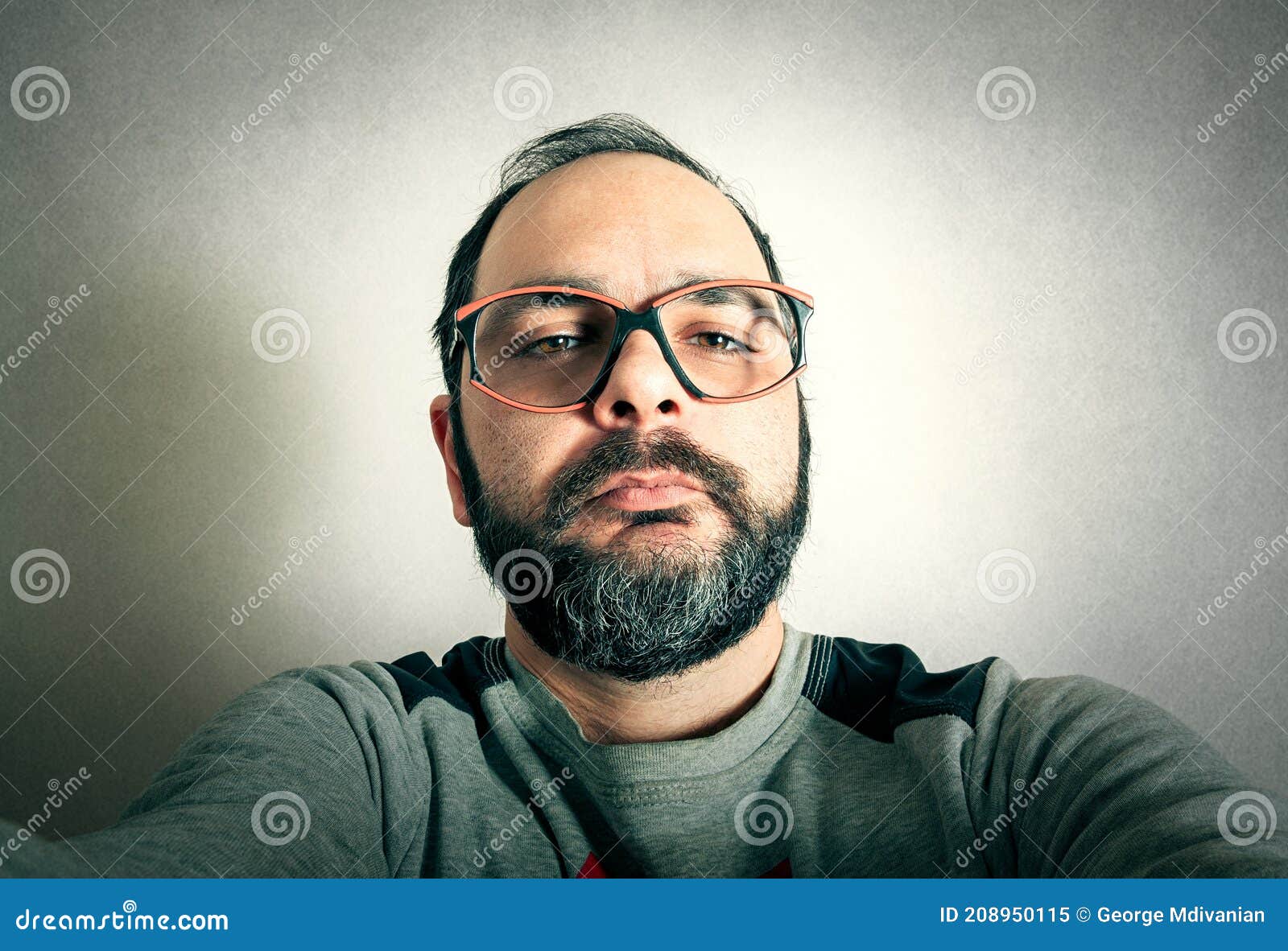 Funny man with the beard stock image. Image of handsome - 208950115