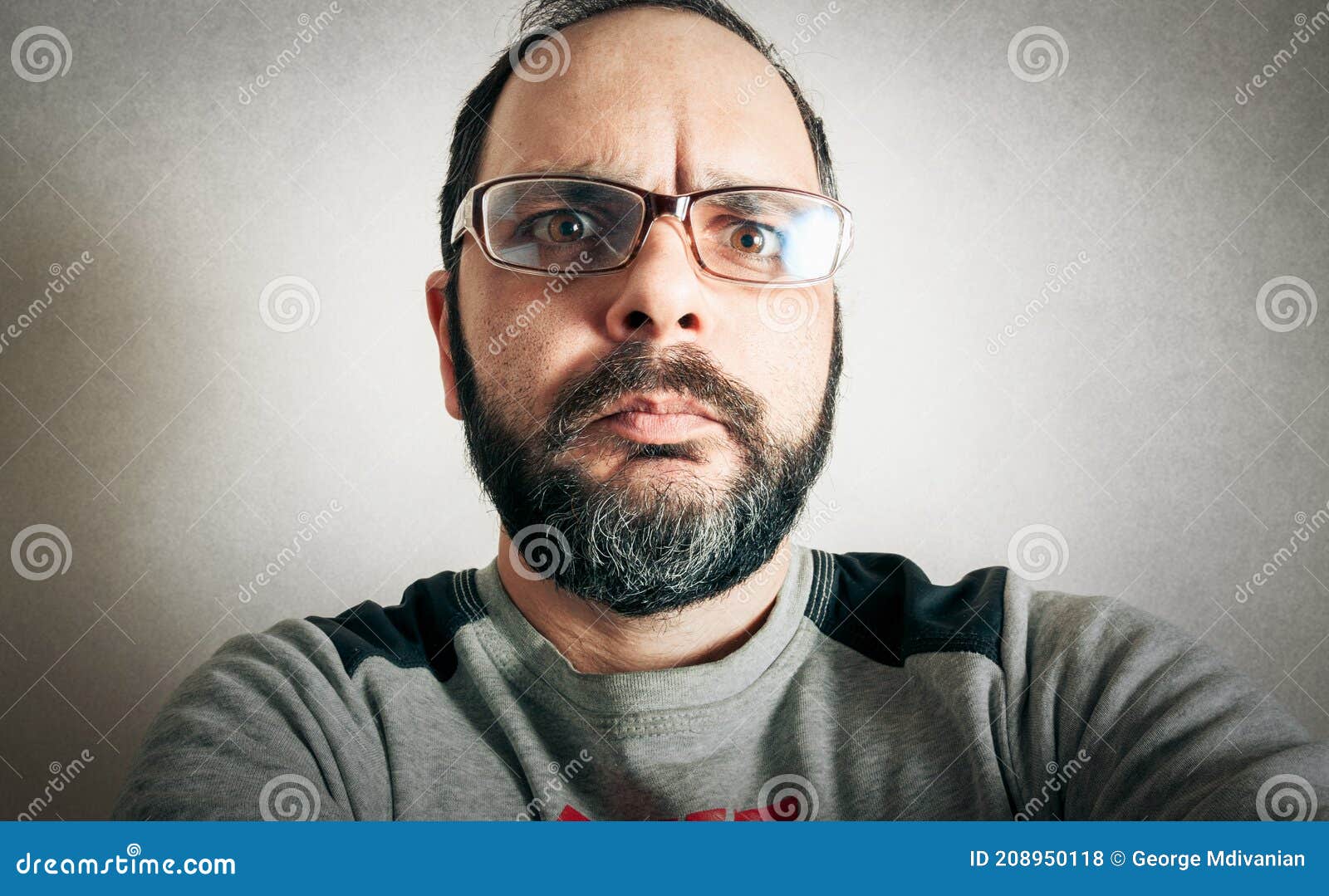 Funny man with the beard stock photo. Image of face - 208950118