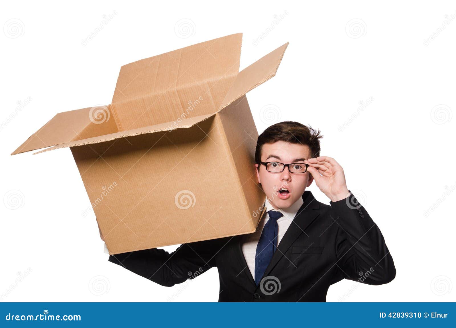 Funny Man With Boxes Stock Photo | CartoonDealer.com #42839310