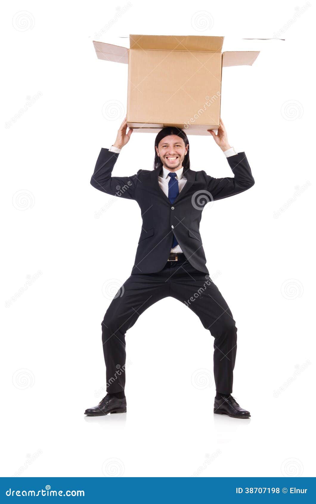 Funny man with boxes stock photo. Image of service, cardboard - 38707198