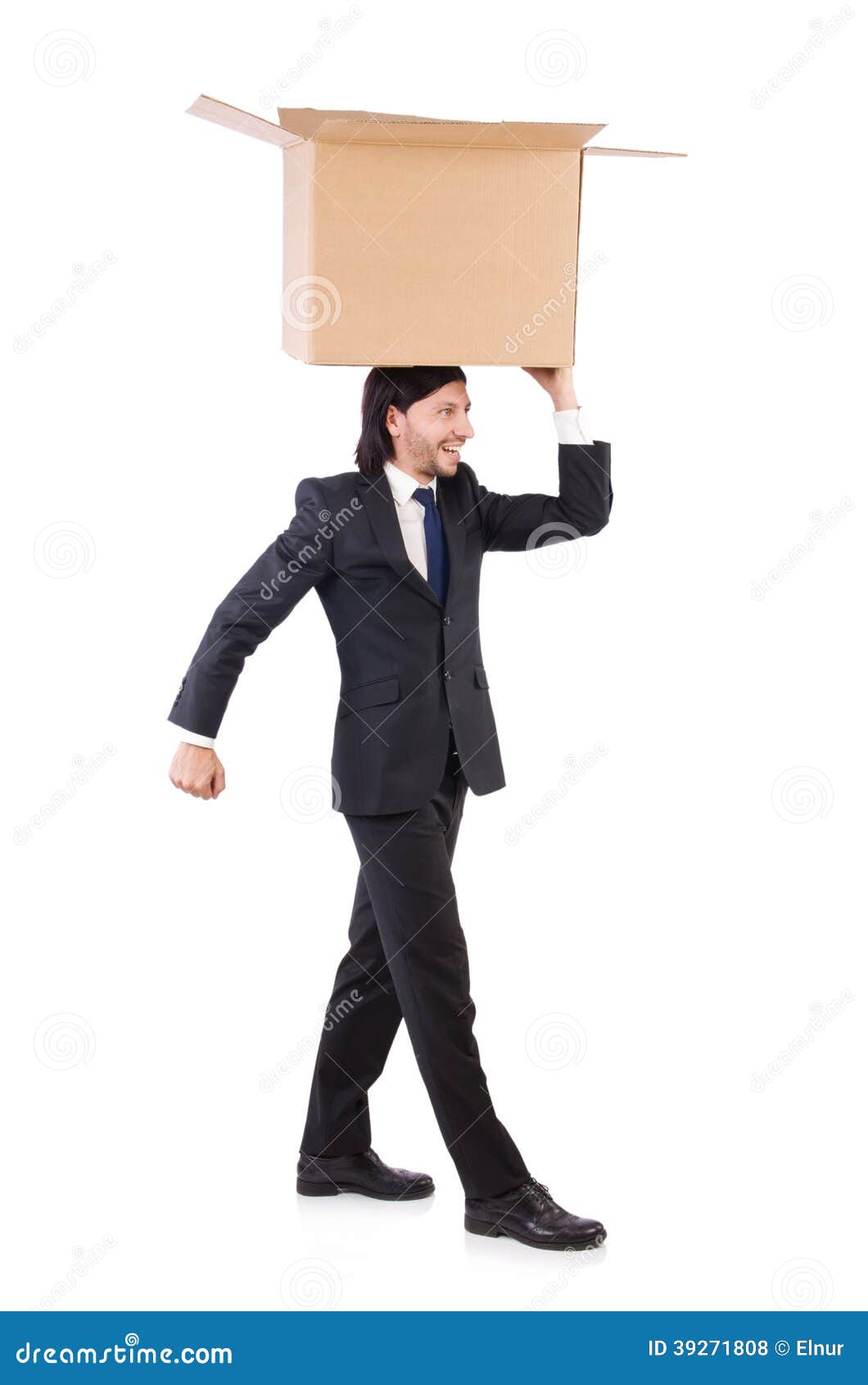 Funny man with boxes stock photo. Image of male, holding - 39271808