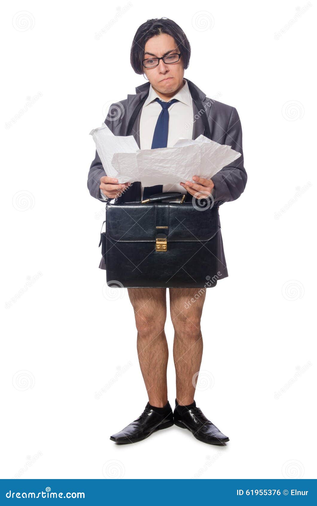 The Funny Man in Business Concept Stock Photo - Image of muscular ...