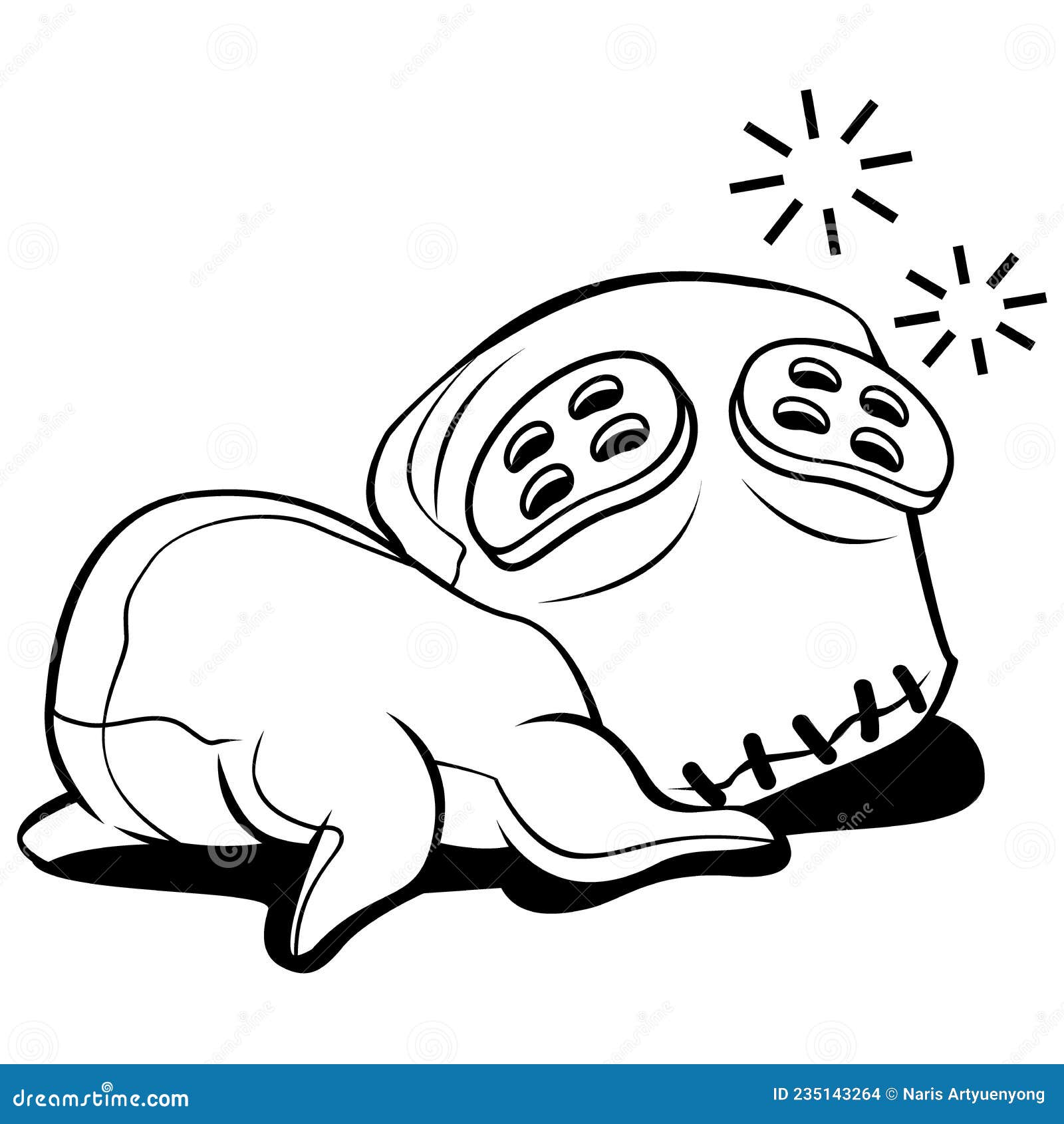 Funny Man Cartoon Character Coloring Page 15 Stock Vector ...