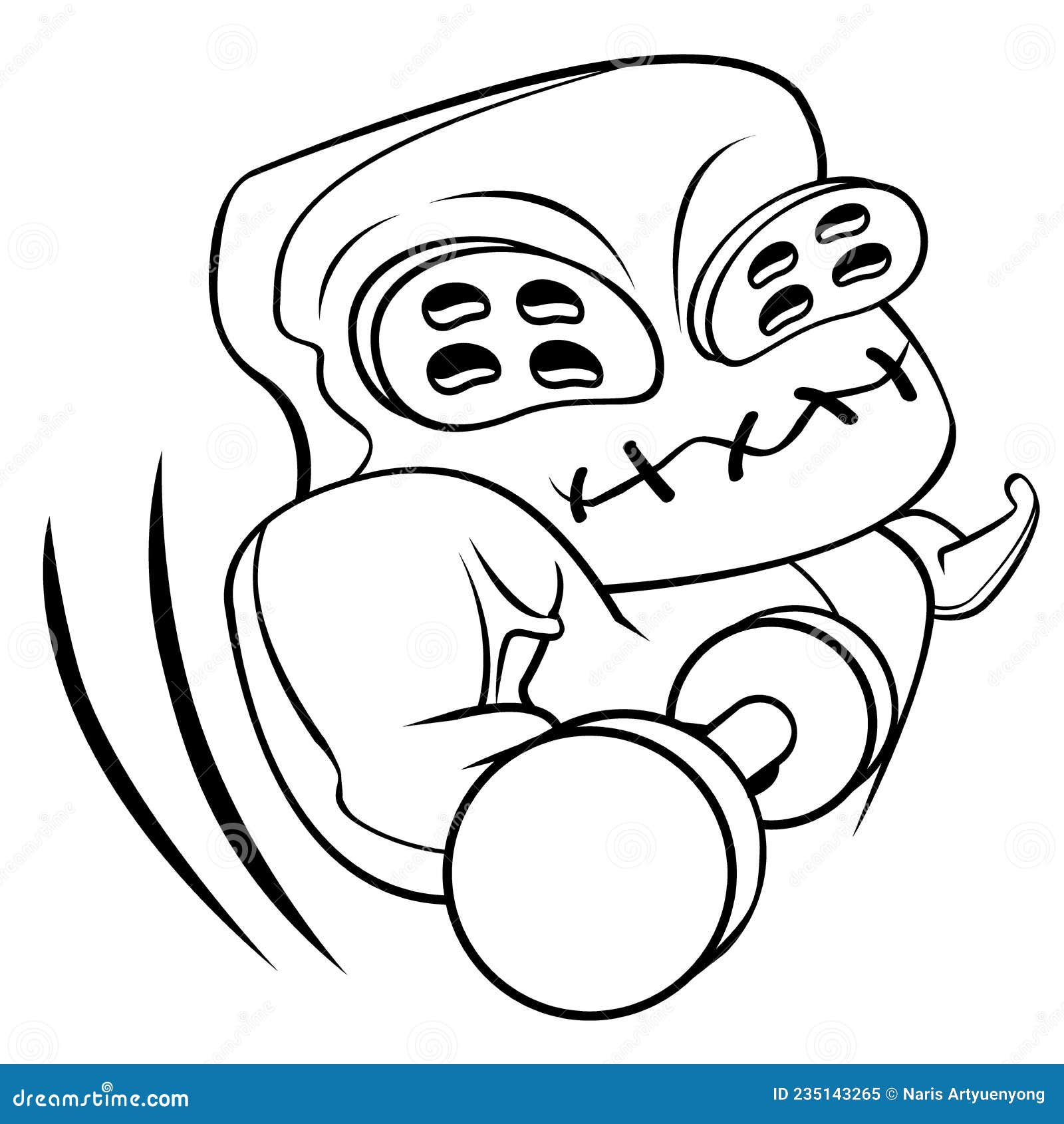 Funny Man Cartoon Character Coloring Page 20 Stock Vector ...