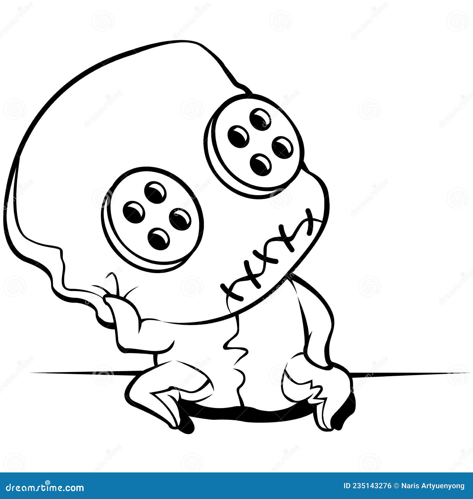 Funny Man Cartoon Character Coloring Page 24 Stock Vector ...