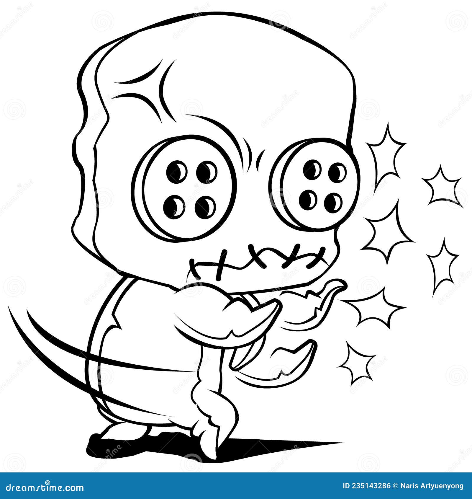 Funny Man Cartoon Character Coloring Page 13 Stock Vector ...