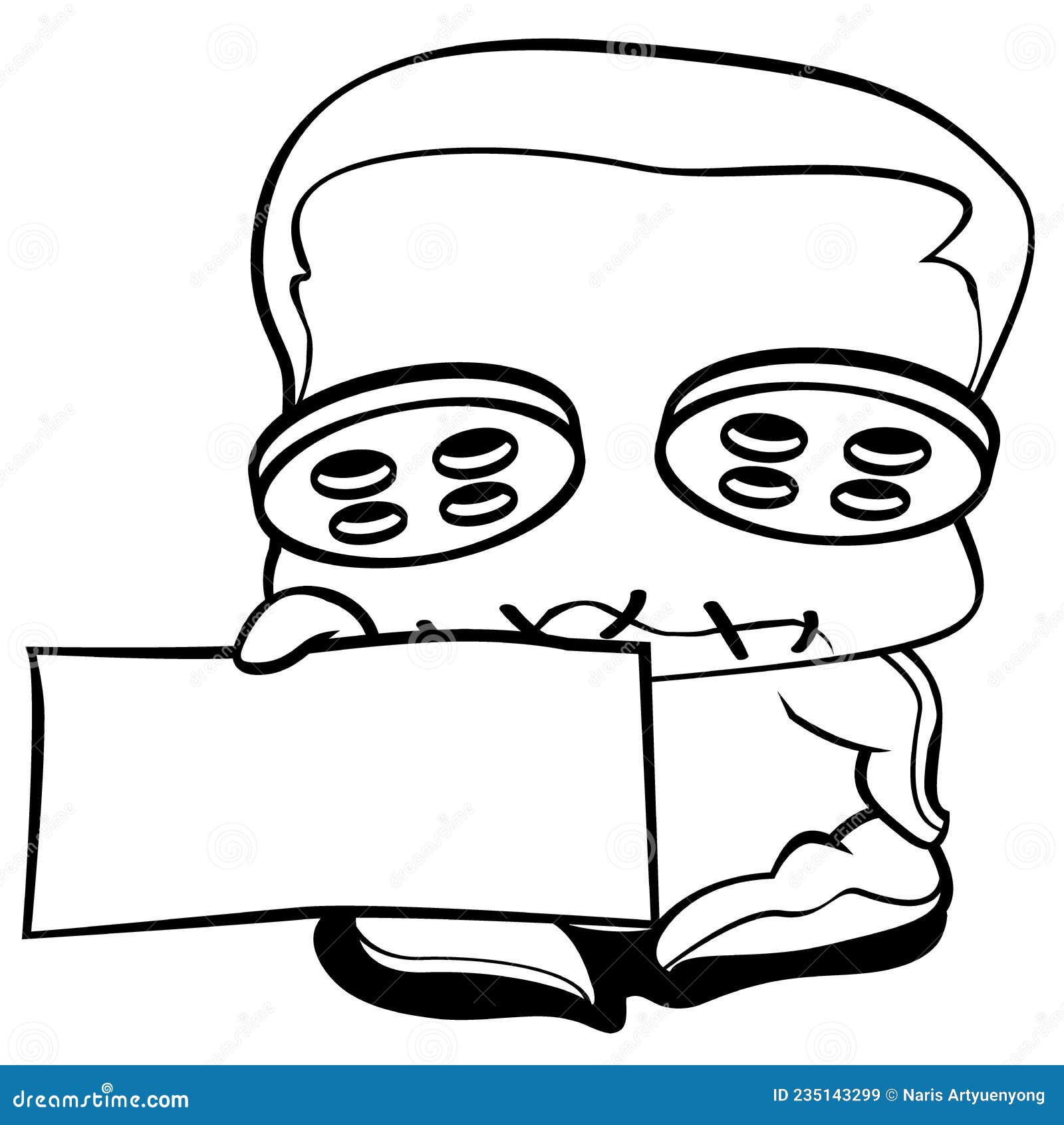 Funny Man Cartoon Character Coloring Page 27 Stock Vector ...