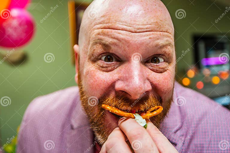 Funny man eating stock photo. Image of snack, appetizer - 25221588