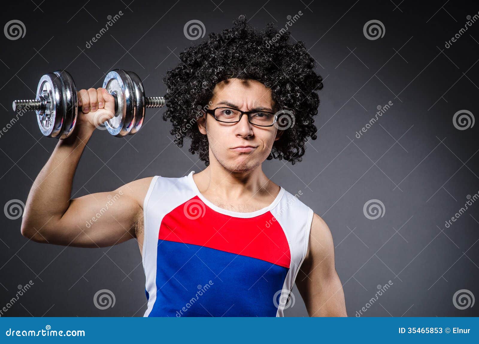 Funny man exercising stock image. Image of funny, fitness - 35465853